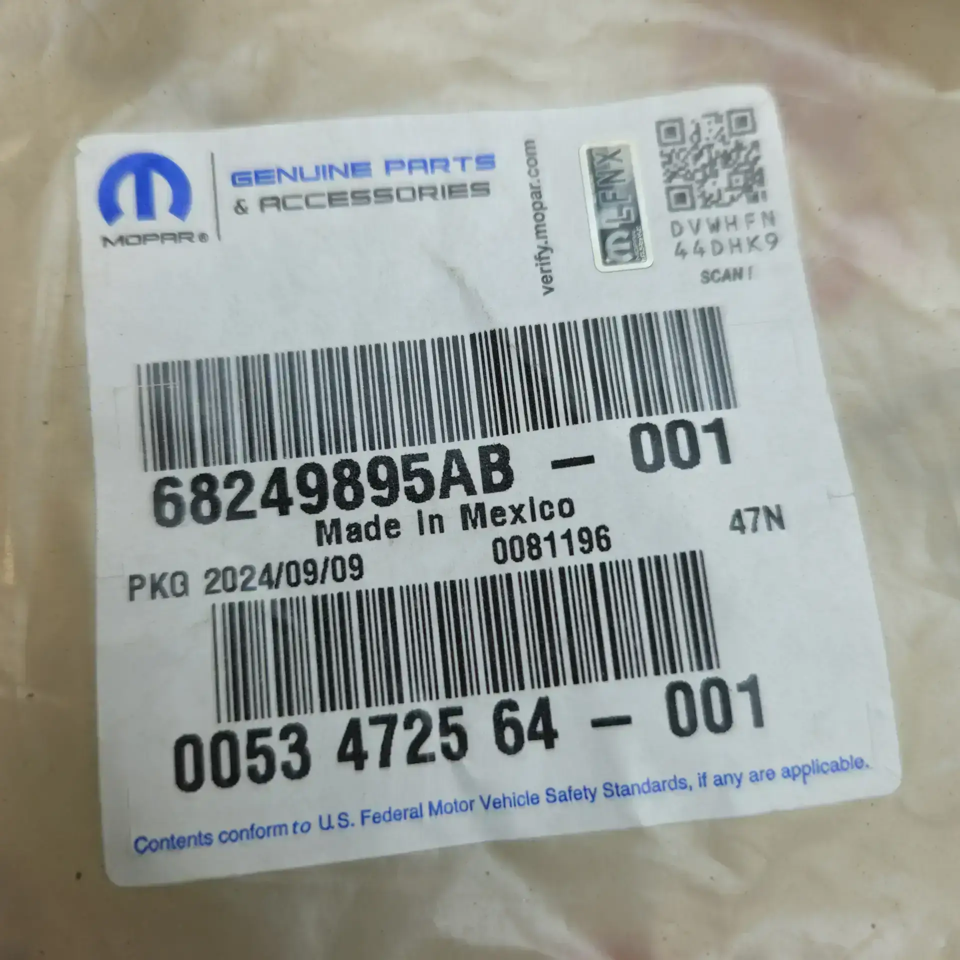 FCA 68249895AB Radiator outlet hose OEM Car Parts Catalog | Buy Online ...